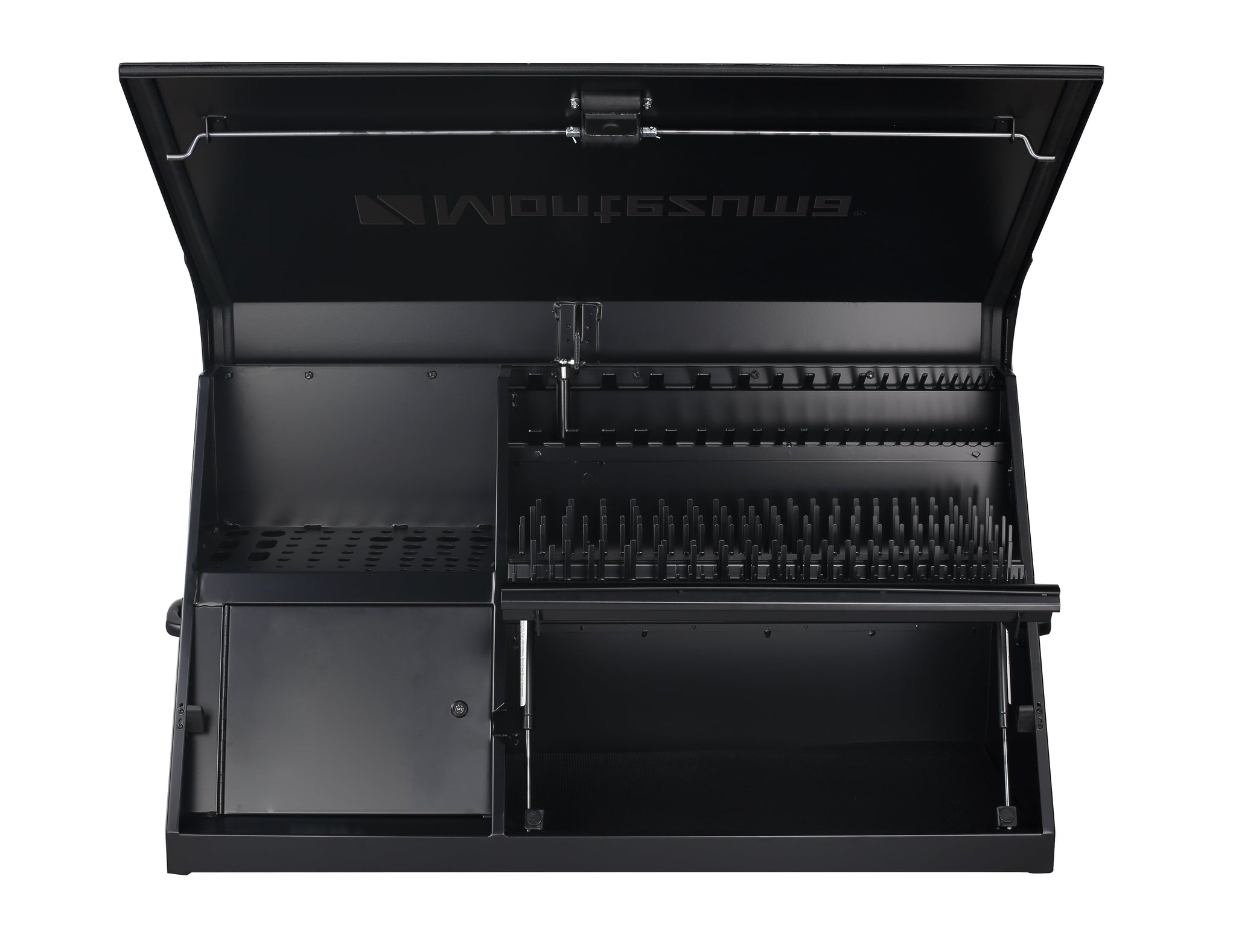 Montezuma 41" X 18" Steel Triangle Tool Box in Flat Black – The Garage ...